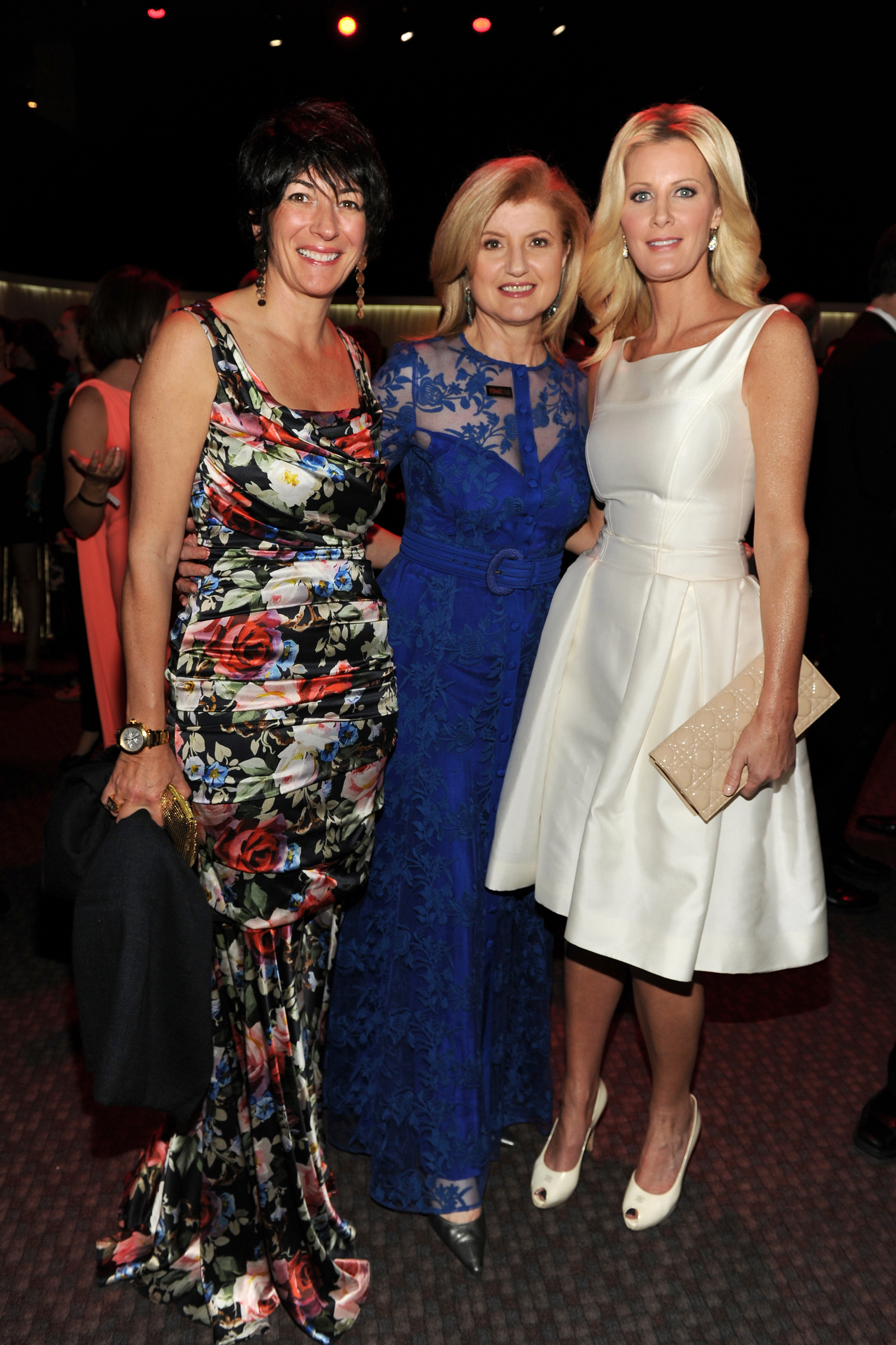 A pre-arrest Ghislaine Maxwell with some of her famous friends